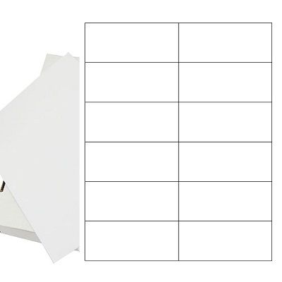 Buy 100 x A4 Sheets of Printer Address Labels - 12 Per Sheet (99x42mm)