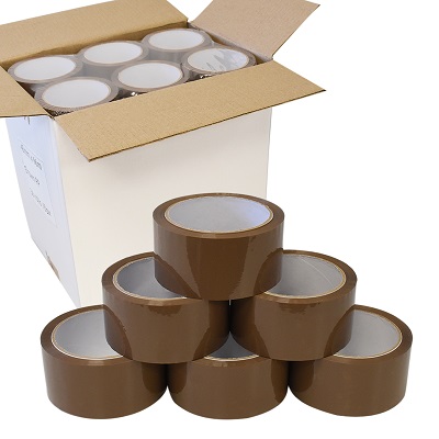 Brown Packing Tapes | Low Noise Buff Packaging Tape | Globe