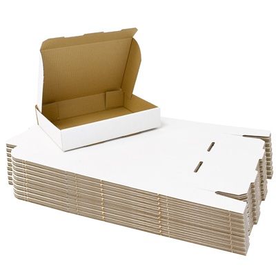 Buy 50 x PP4 White Postal Boxes 8.5x6x1.6" (218x152x42mm) - Small Parcels