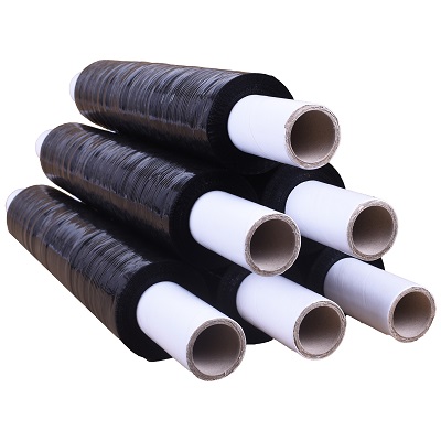 Buy 6 x Rolls Of 400mm x 300M Medium Duty Black Ext Core Pallet Wrap