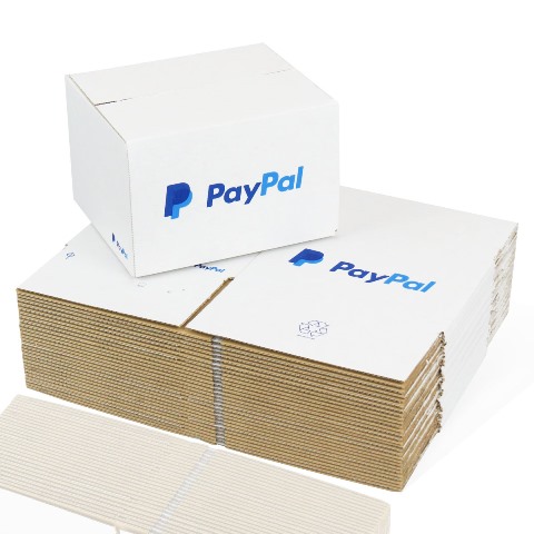100 x PP2 PayPal Branded Quality White Single Wall Cardboard Postal ...