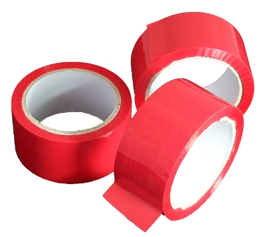 Buy 36 Rolls of Red Coloured Low Noise Packing Tape 50mm x 66M