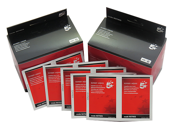 Buy 1 x Pack Of 50 Anti-Static 5 Star Brand Screen Wipes Cleaning Sachets