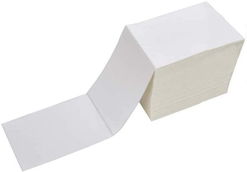 12,000 x White Fanfold Thermal Printer Address Labels 4x8" (100x210mm)
