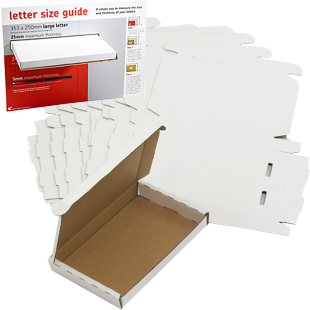 White Premium PIP Large Letter Boxes - Globe Packaging